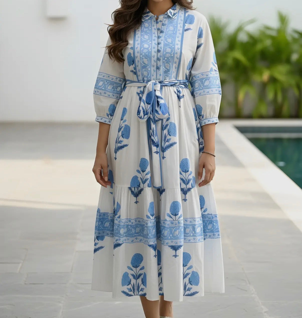 Charlotte White Cotton Dress – ARINAE